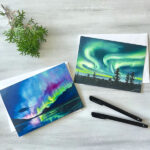 Northern Lights Cards - Olive Chan Art